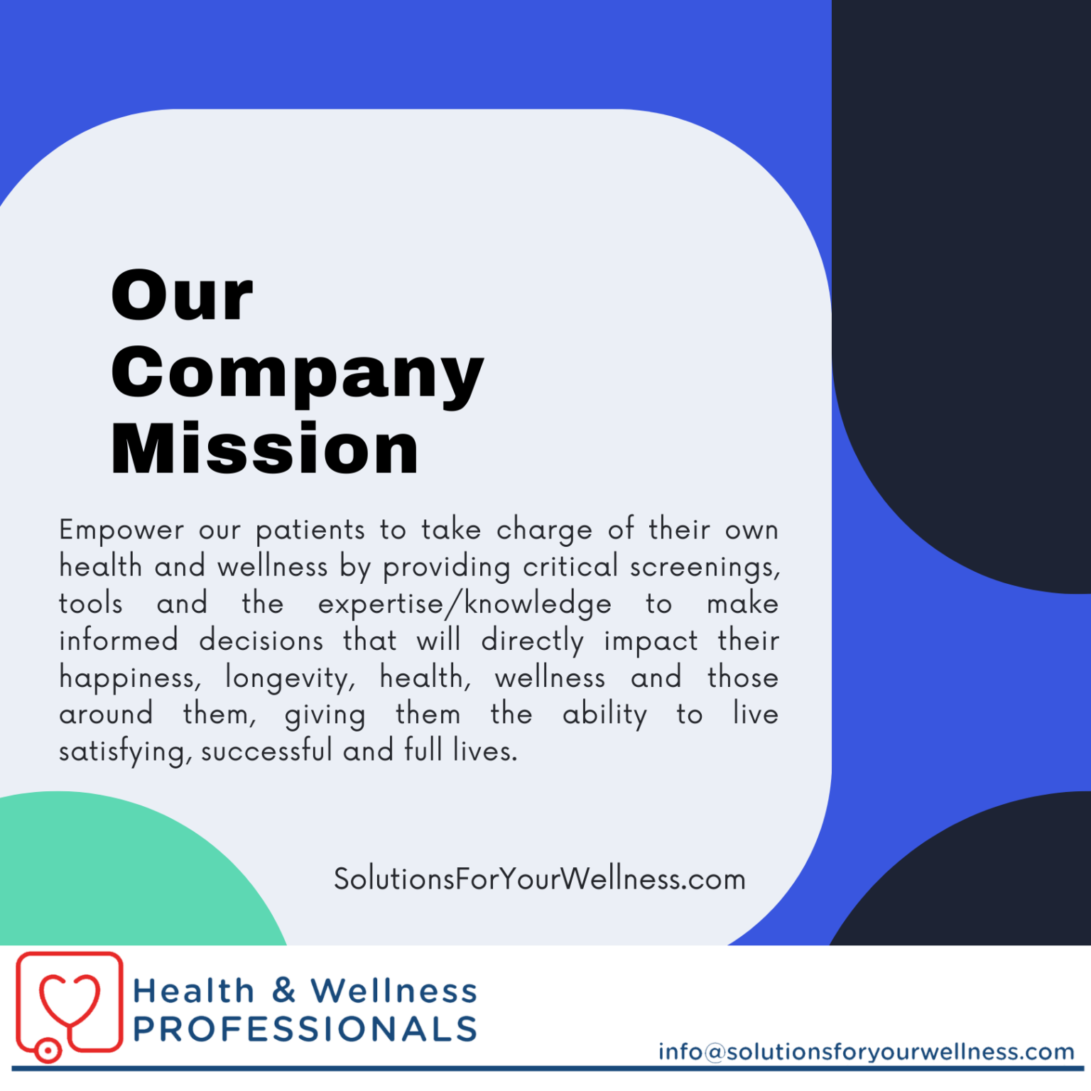 Our Mission - Health and Wellness Professionals
